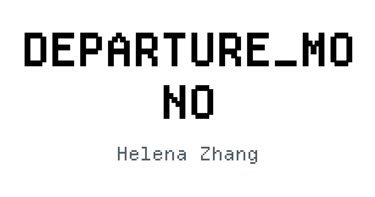 DEPARTURE_MONO | Noonnu - Korean Font Collection - Commercial Free ...